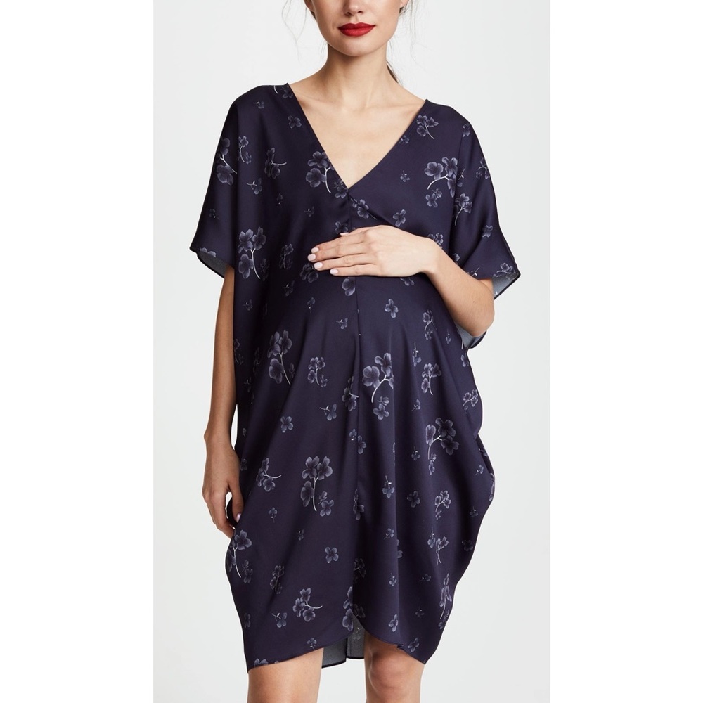 New. Hatch Slouch Dress Blue Scattered Floral Size Pe… - Gem